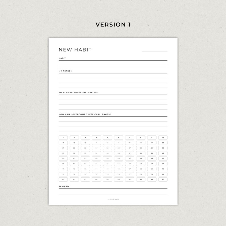 New Habit Journal, New Routine Tracker, Build a New Habit Forming, 90 ...