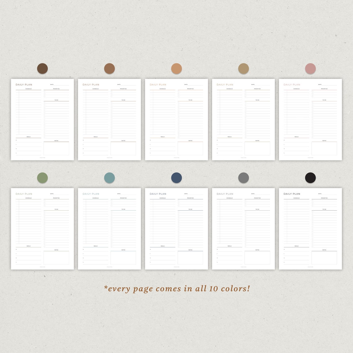 Daily Schedule, Daily Printable 8.5x11 Planner Daily Grind Planner ...
