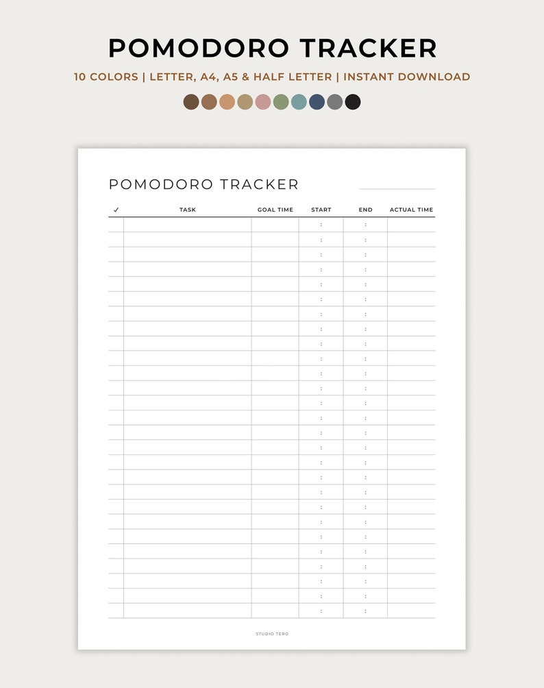 Pomodoro Tracker, Minimalist Study Planner, Student Organizer ...