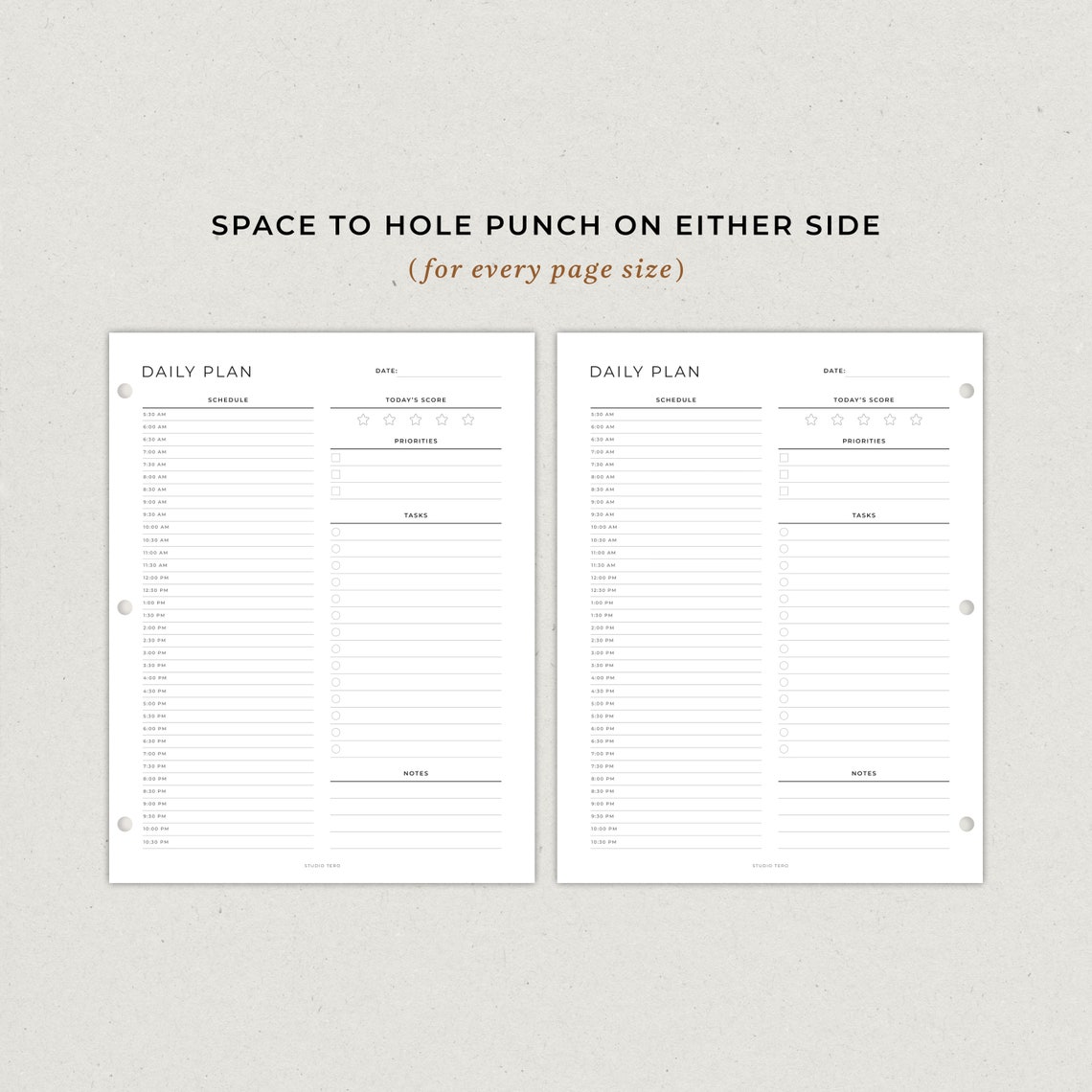 Minimalist Daily Routine, Daily Printable 8.5x11 Planner Daily Grind ...