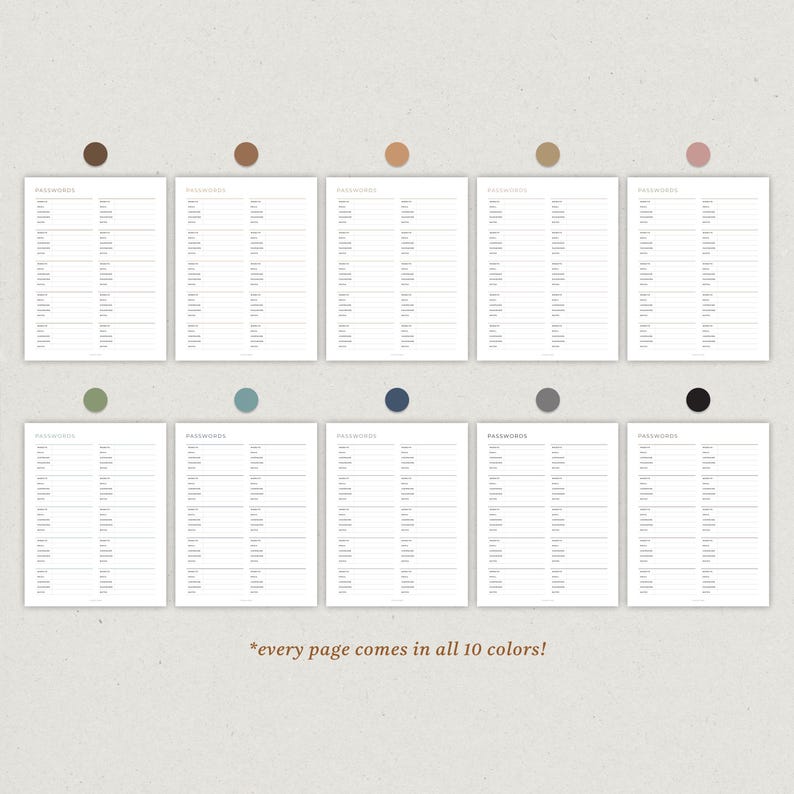 Password Tracker Printable, Password Keeper, Password Organizer ...