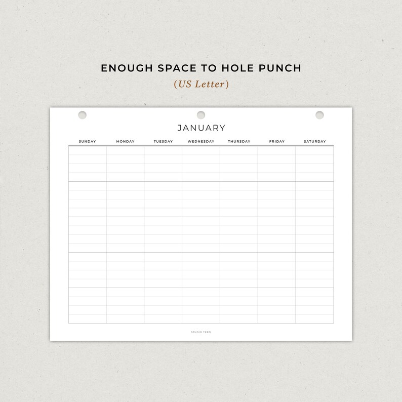 Monthly Lined Calendar, Classic Planner Monthly Adhd A5 Undated Planner ...