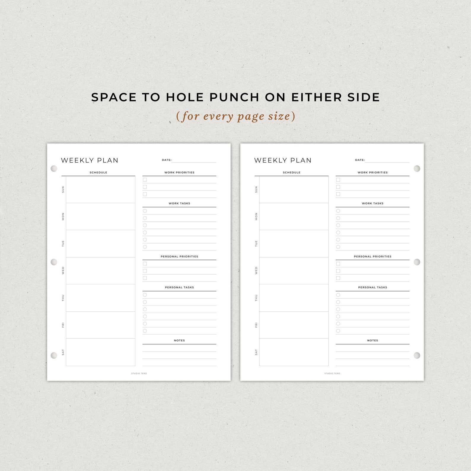 Work From Home Weekly, Desktop Plan Weekly H Undated Plan Strategic ...