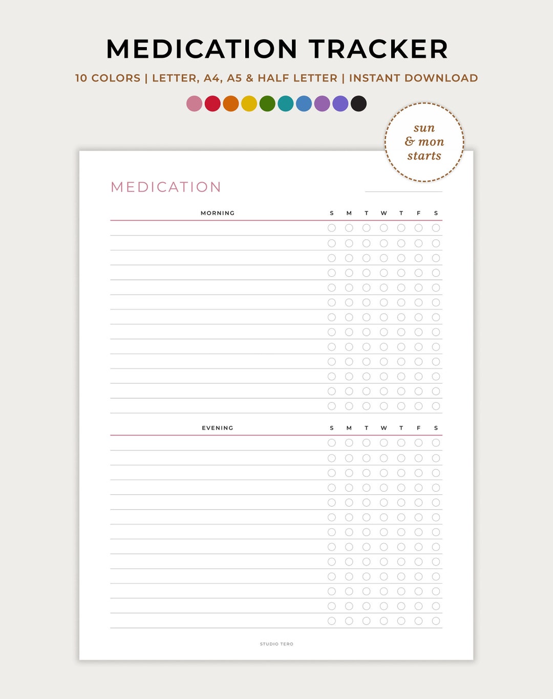 Medication Tracker, Medication Log, Medication Intake Reminder ...