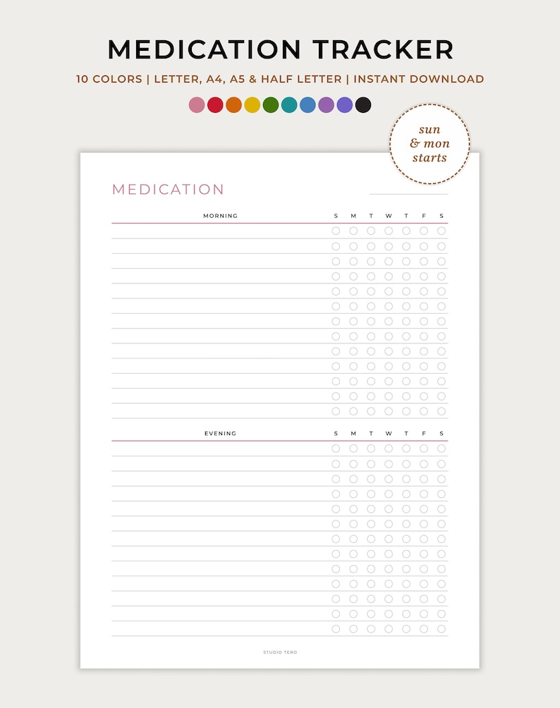 Medication Tracker, Medication Log, Medication Intake Reminder ...