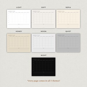 Monthly Workout Planner Printable, Landscape, 30 Days Fitness Planner ...