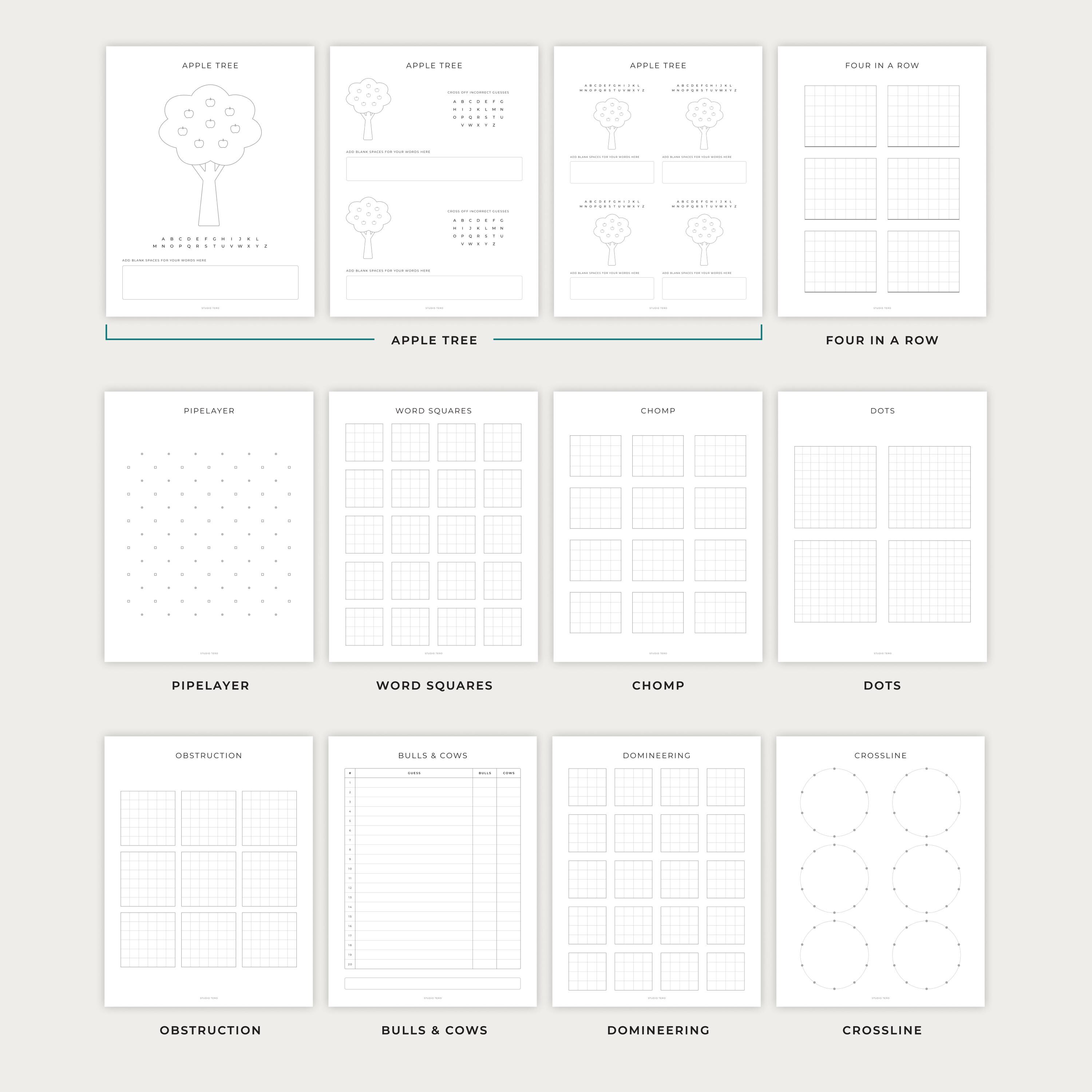 29 Pen and Paper Games, Tic Tac Toe, Hangman, Dots and Boxes ...