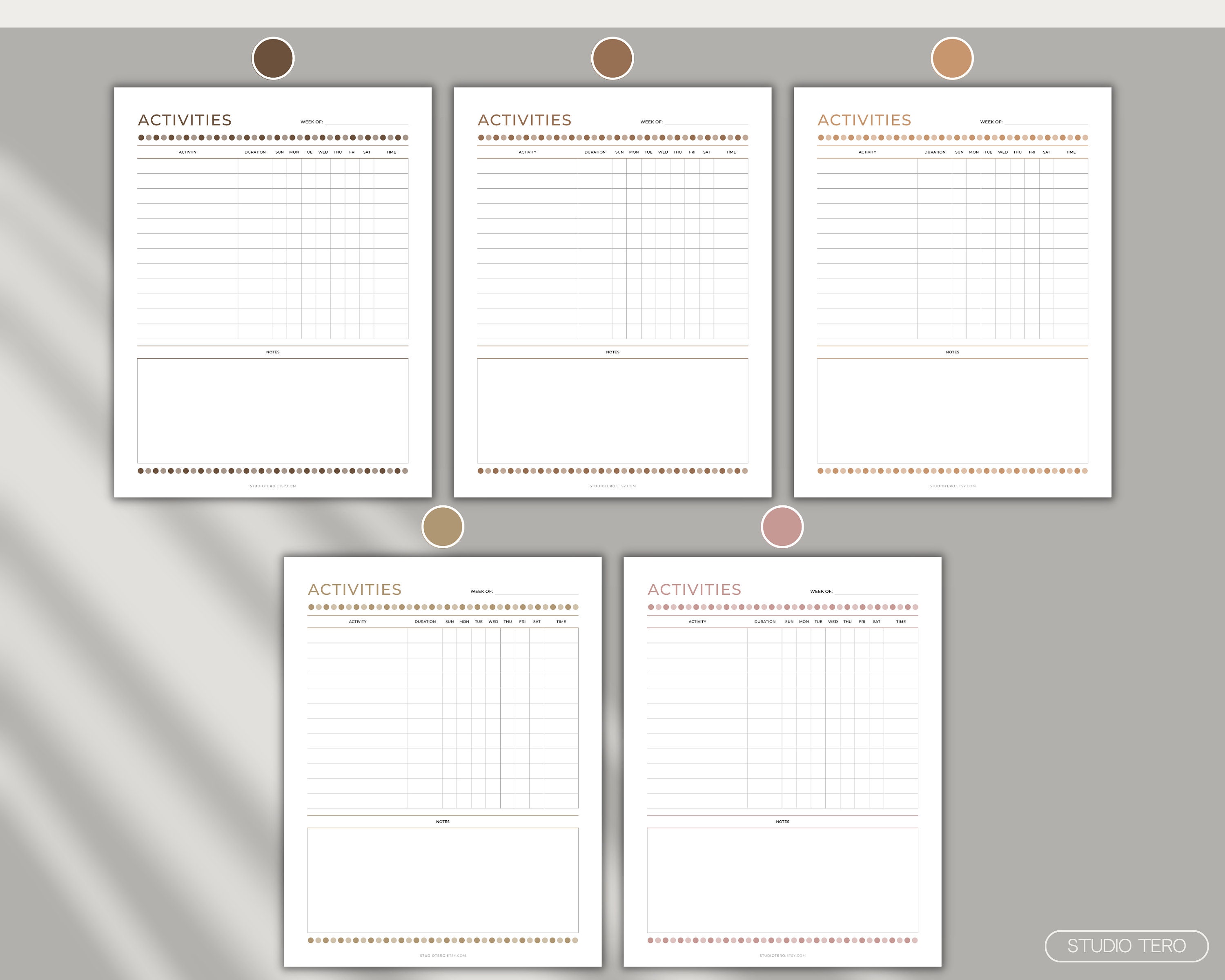 Kids Activities Tracker, Printable, Minimal, Routine Chart, Kid Planner ...