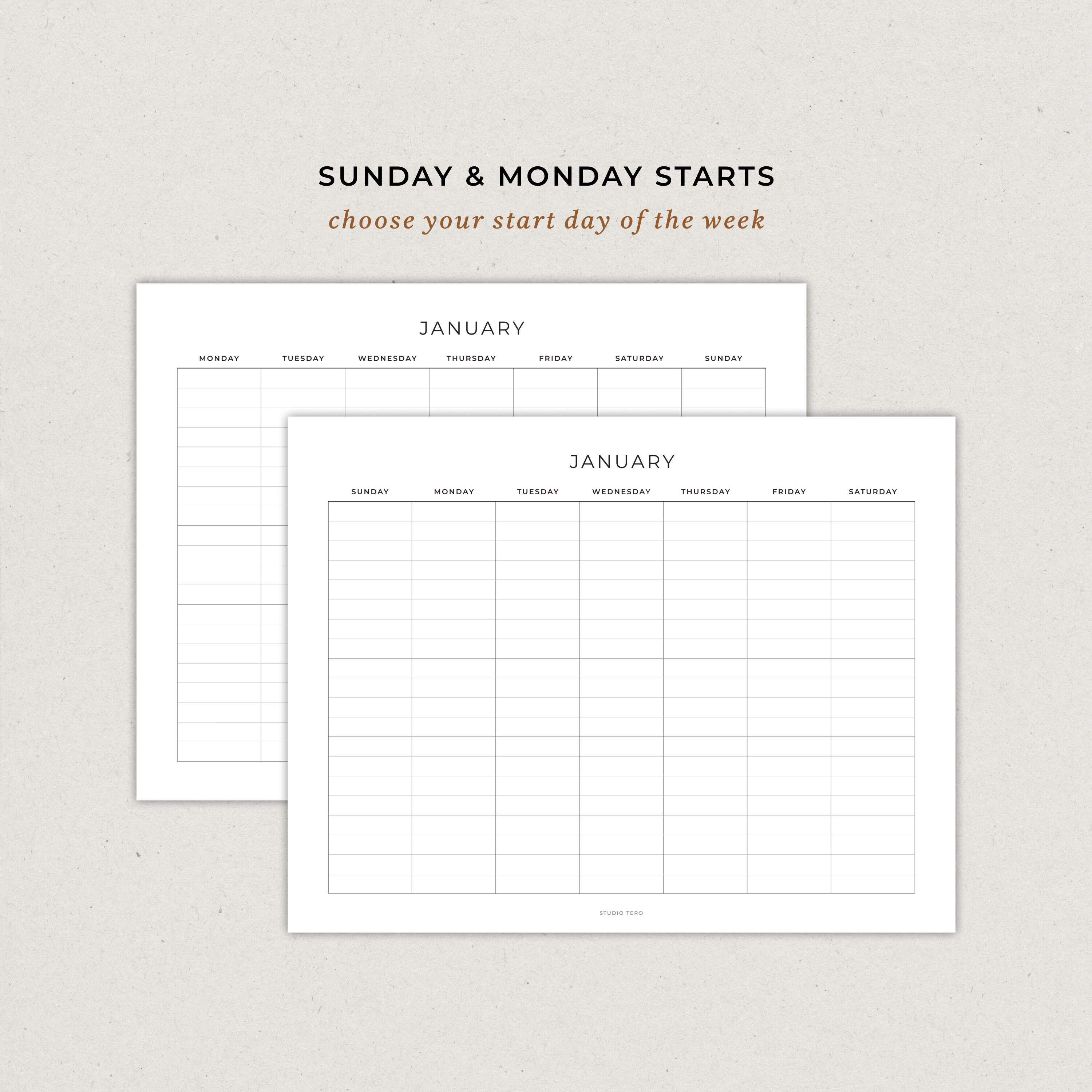 Monthly Lined Calendar, Classic Planner Monthly Adhd A5 Undated Planner ...