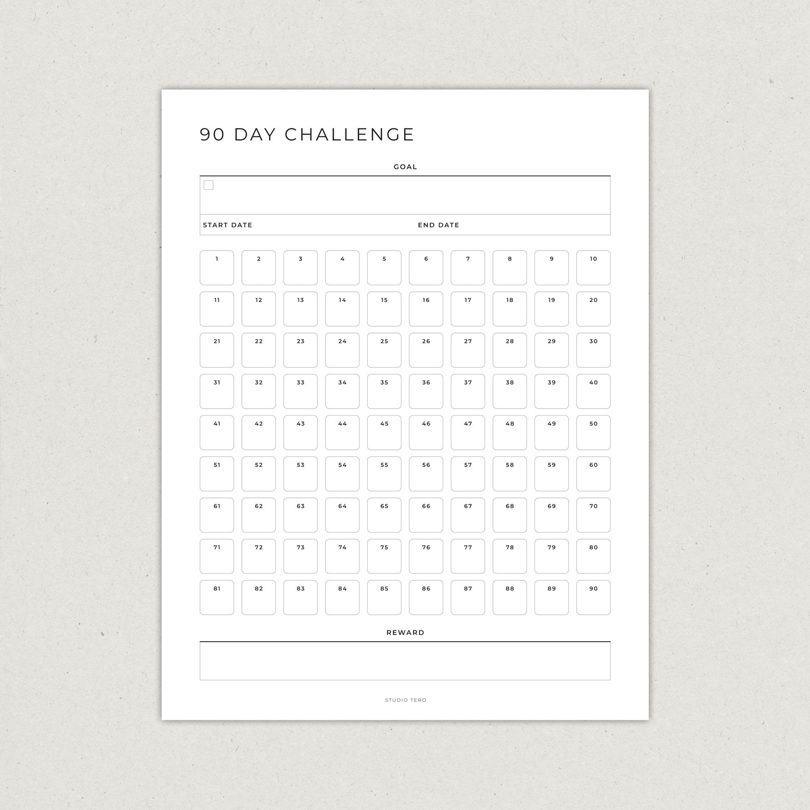 90 Day Challenge, Action Plan, Goal Setting, Habit Forming, Goal ...