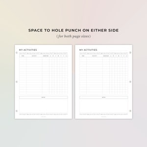 Kids Activities Tracker, Printable, Minimal, Routine Chart, Kid Planner ...