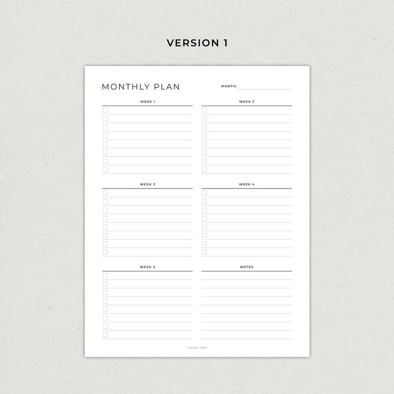 Monthly Tasks, Declutter Plan Success Gtd Planner Task Manager Classic Planner Monthly Undated ...