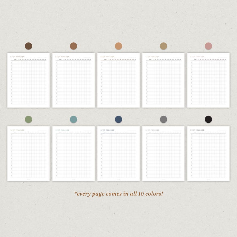 Step Tracker, Step Log, Walking Journal, Exercise Log, Fitness Planner ...