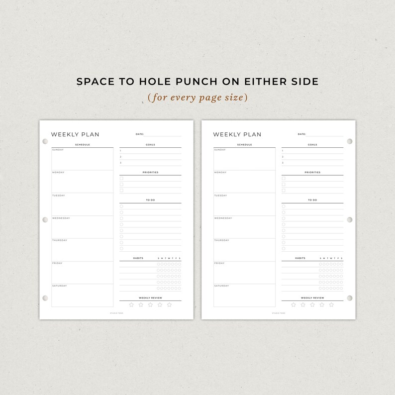 Weekly Productivity Plan, Desktop Plan Weekly H Undated Plan Strategic ...