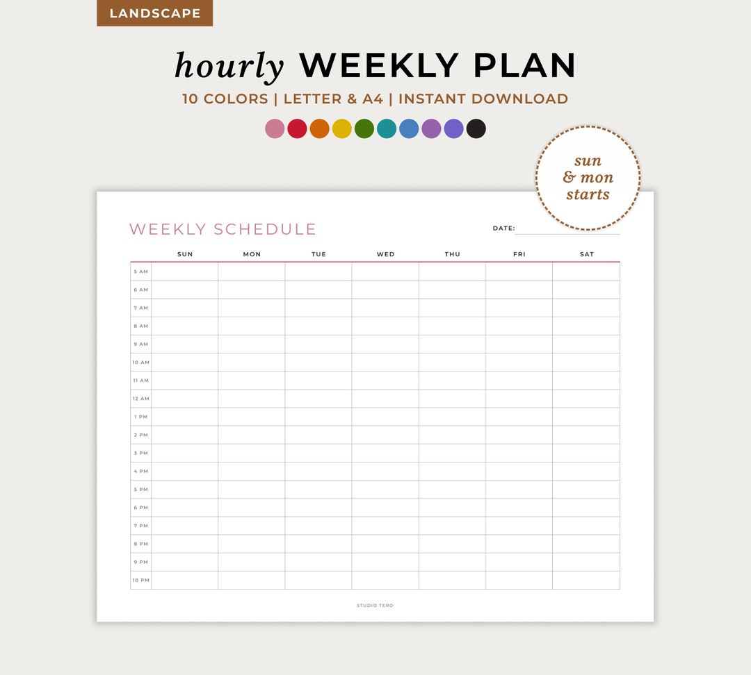 Hourly Weekly Plan, Weekly H Desktop Weekly Plan Hourly Weekly Plan ...