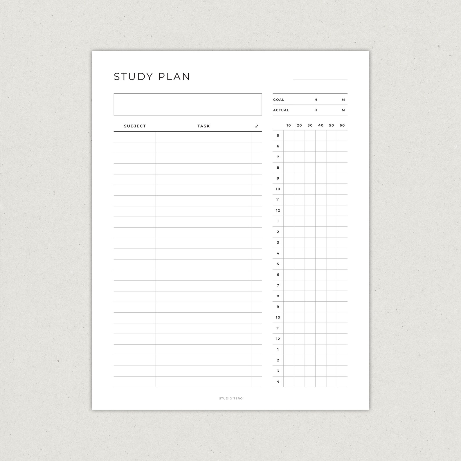 10 Minute Study Planner, Time Blocking Planner, Study Tracker, Student ...