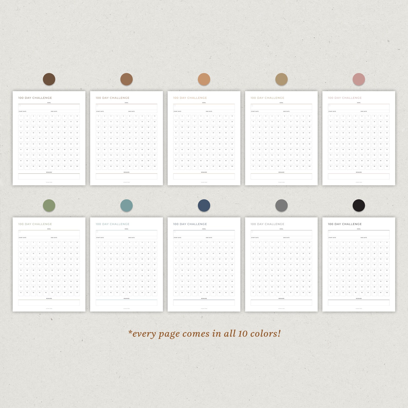 100 Day Challenge, Action Plan, Goal Setting, Habit Forming, Goal ...