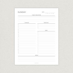 7 Day Plan, Daily Printable 8.5x11 Planner Daily Grind Planner Inserts ...