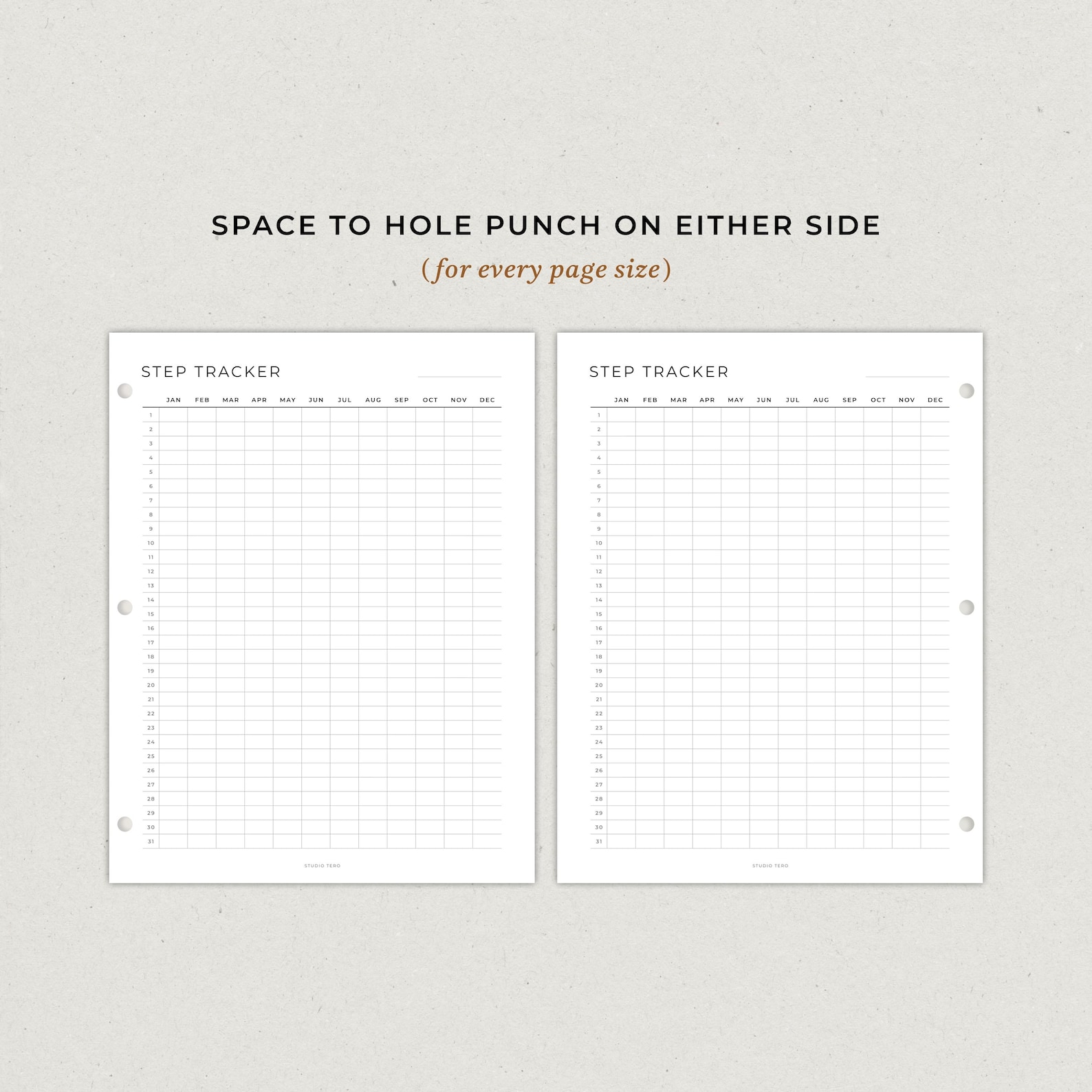 365 Day Step Tracker, Daily Step Record, Yearly Walking Log, Exercise ...