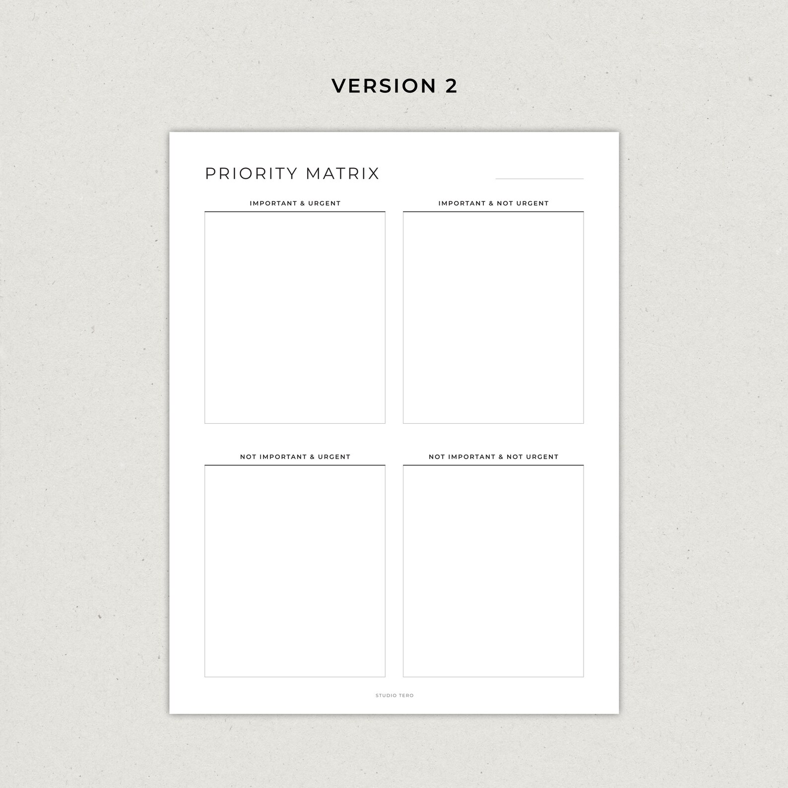 Priority Matrix, Eisenhower Matrix, Decision Matrix, Task Organizer, My ...