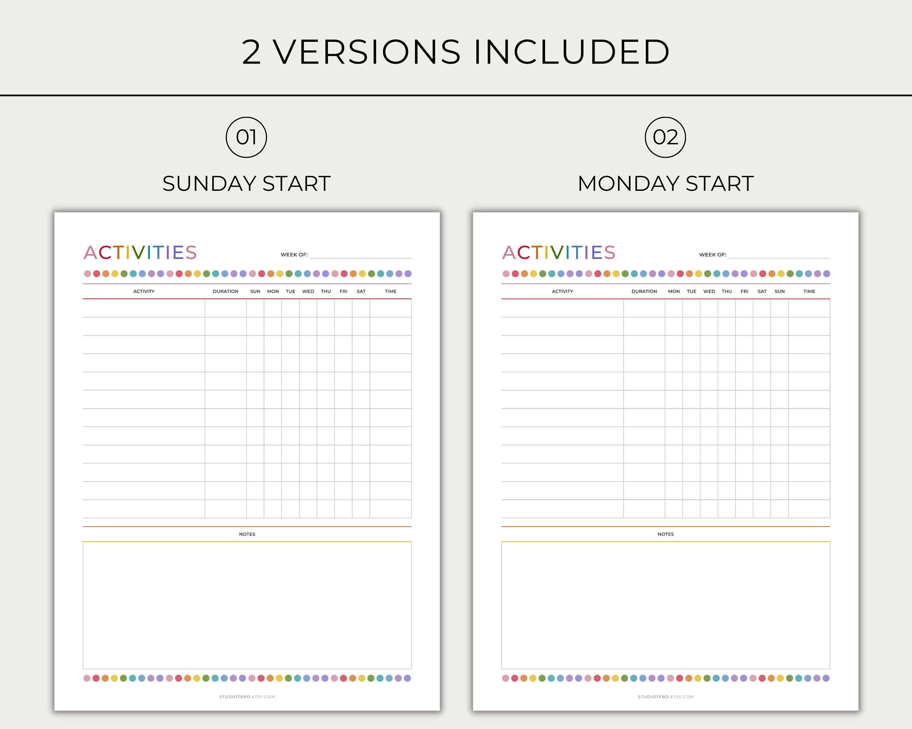 Kids Activities Tracker, Printable, Minimal, Routine Chart, Kid Planner ...