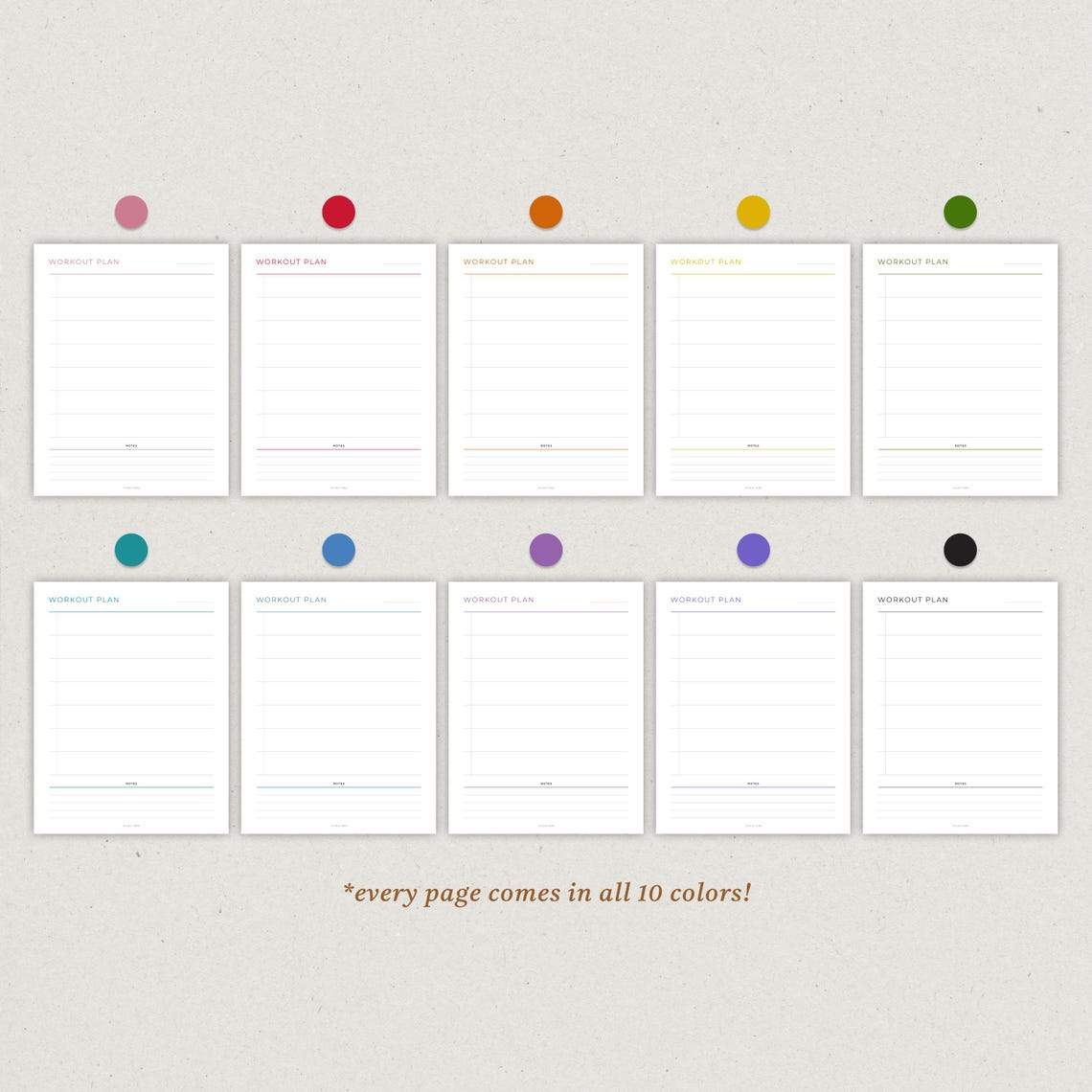 Weekly Workout Plan Printable, 7 Days Fitness Planner, Exercise Planner ...