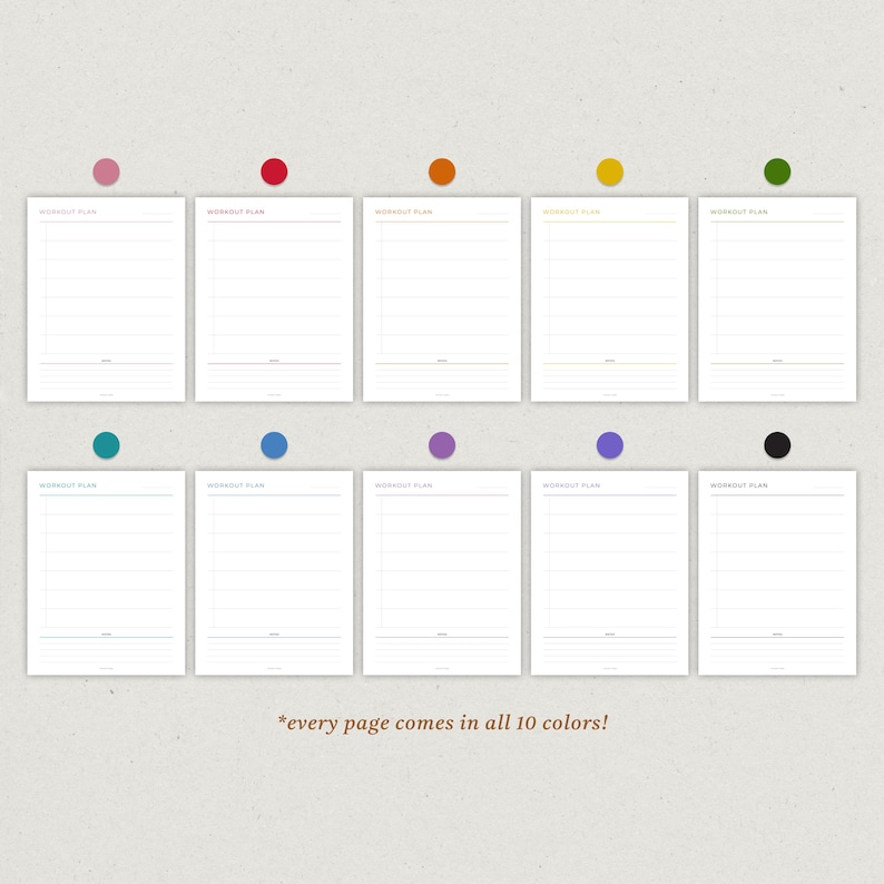 Weekly Workout Plan Printable, 7 Days Fitness Planner, Exercise Planner ...