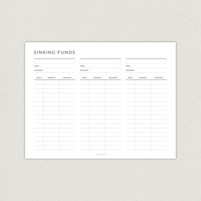 Sinking Funds Tracker Printable, Savings Challenge, Savings Tracker ...
