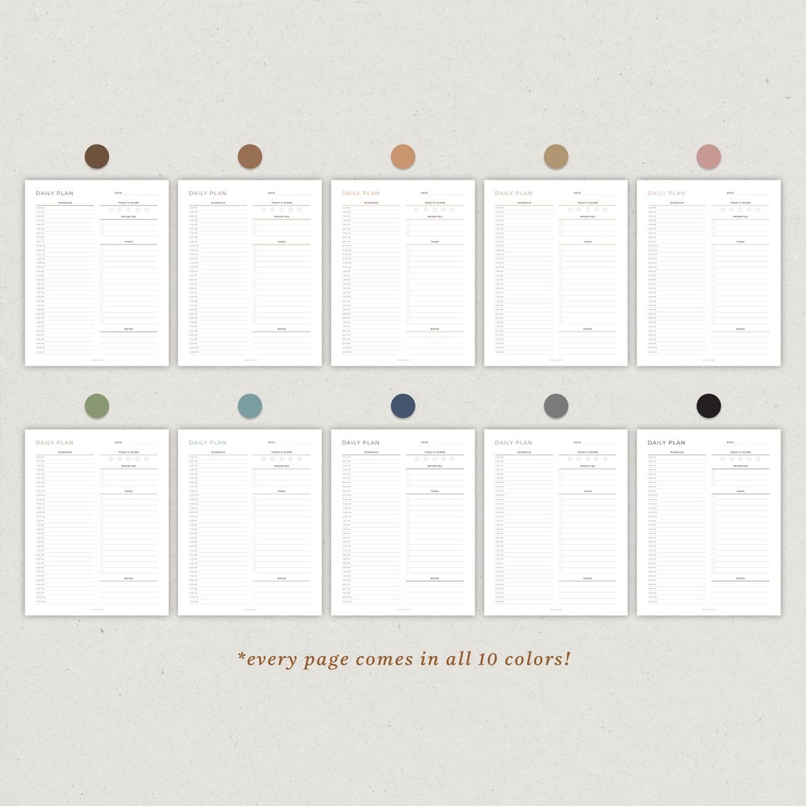 Minimalist Daily Routine, Daily Printable 8.5x11 Planner Daily Grind ...
