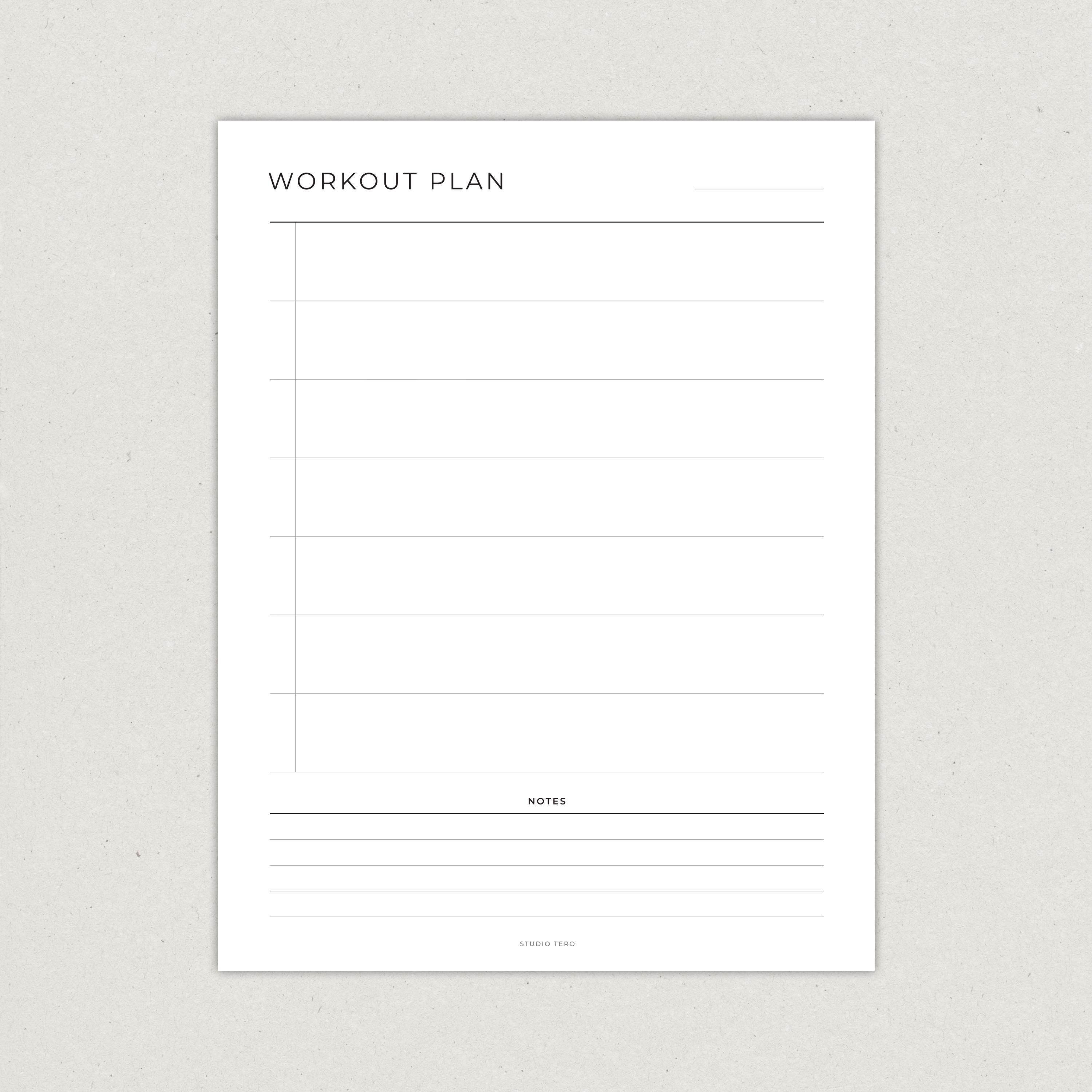 Weekly Workout Plan Printable, 7 Days Fitness Planner, Exercise Planner ...