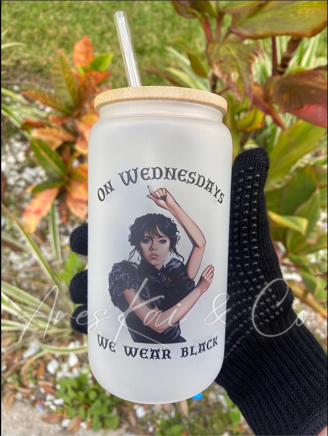 Gothic Girl Cup | Customized Libbey Glass | Travel Drinkware | Gift ...