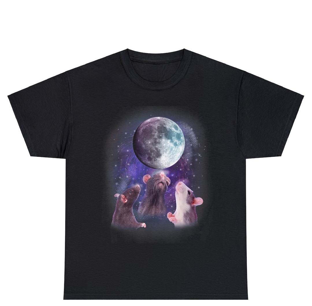Rats Howling at the Moon Shirt, Racoon Meme Shirt Merch Racoon Moon ...