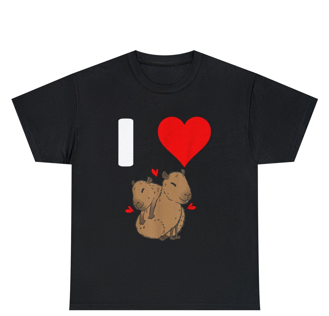 I Love Capybara T-shirt , Capybara Funny Tshirt, Funny, Joke, Sarcastic ...