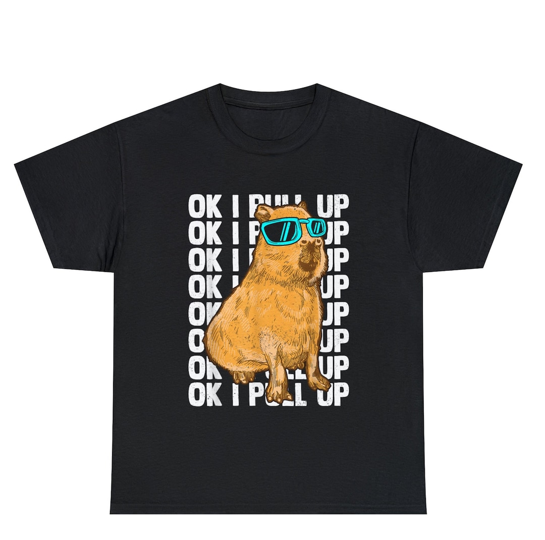 OK I Pull up Capybara Funny Meme T Shirt Ok I Pull up ,capybara Sarcastic Funny Meme T-shirt, OK ...