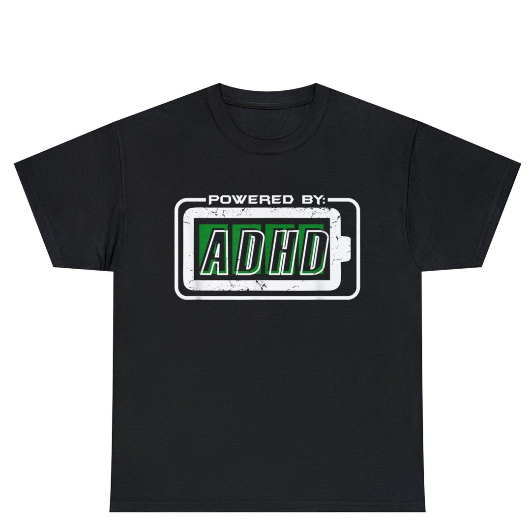 Powered by ADHD Shirt, ADHD Shirt, Autism Tee, Mental Health Shirt ...