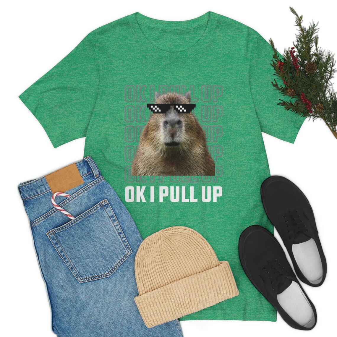 OK I Pull up Capybara Funny Meme T Shirt Ok I Pull up ,capybara ...
