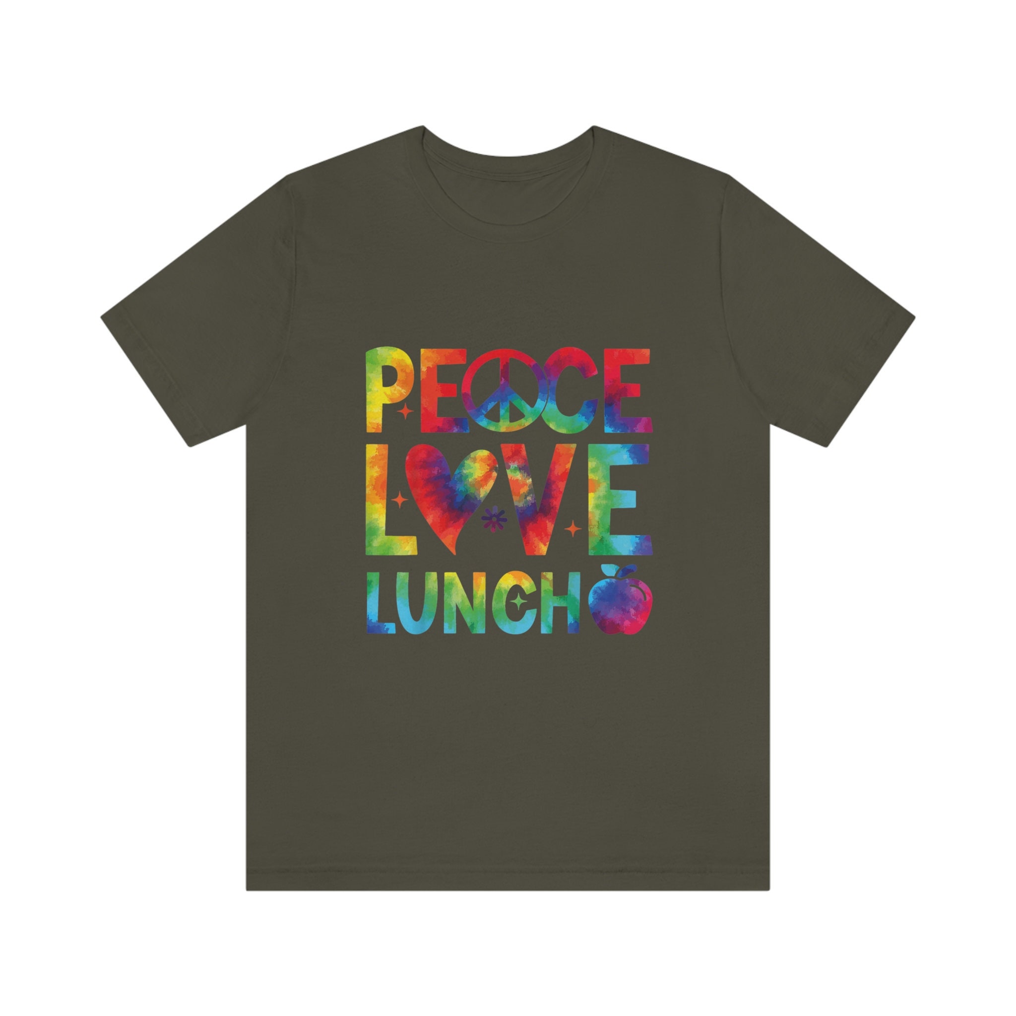 Peace Love Lunch Funny Lunch T-shirt, Lunch Shirt, Food Service School ...