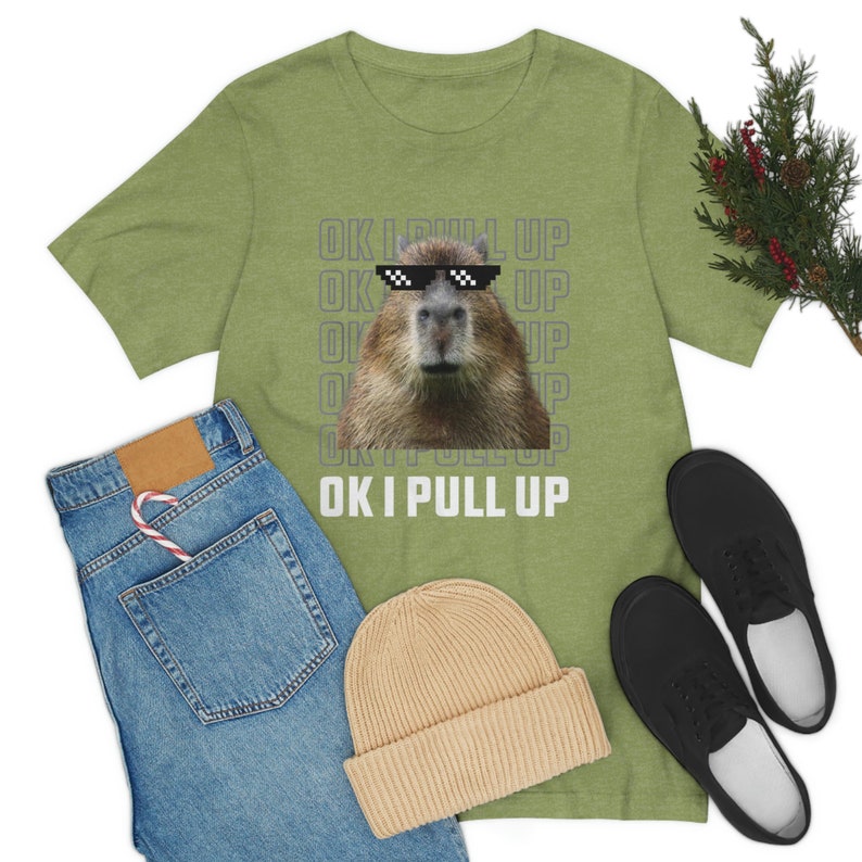 OK I Pull up Capybara Funny Meme T Shirt Ok I Pull up ,capybara ...