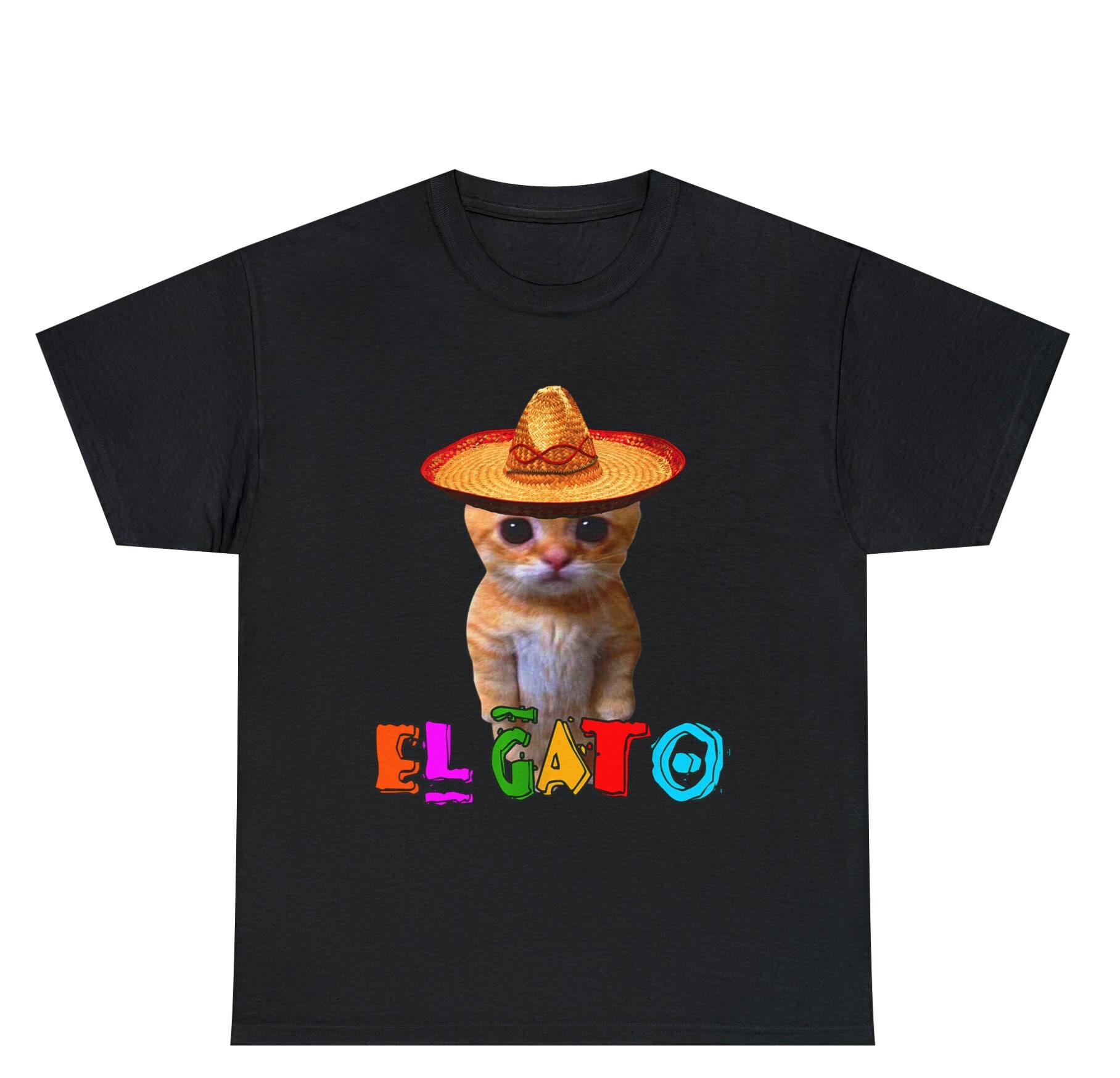 El Gato Meme Mexican Cat Latino Munchkin T-shirt ,el Gato Meme Sad ...