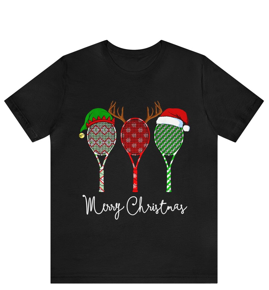 Tennis Racket Christmas Shirt, Christmas Gift, Tennis Merry Chistmas ...