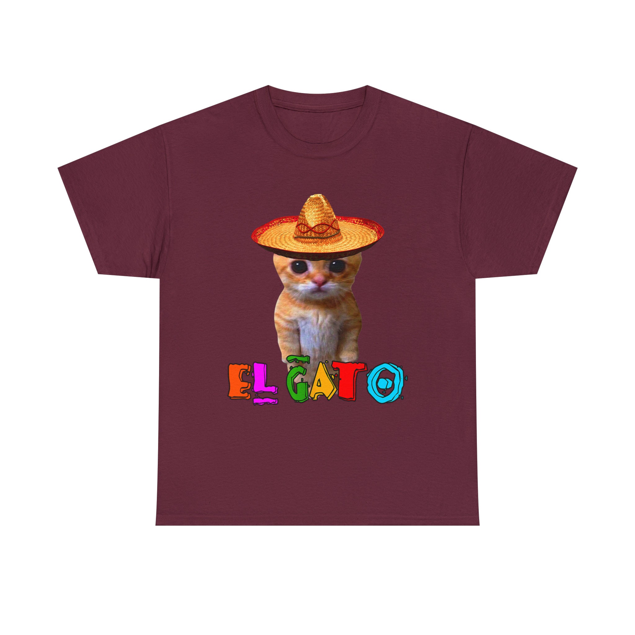 El Gato Meme Mexican Cat Latino Munchkin T-shirt ,el Gato Meme Sad ...
