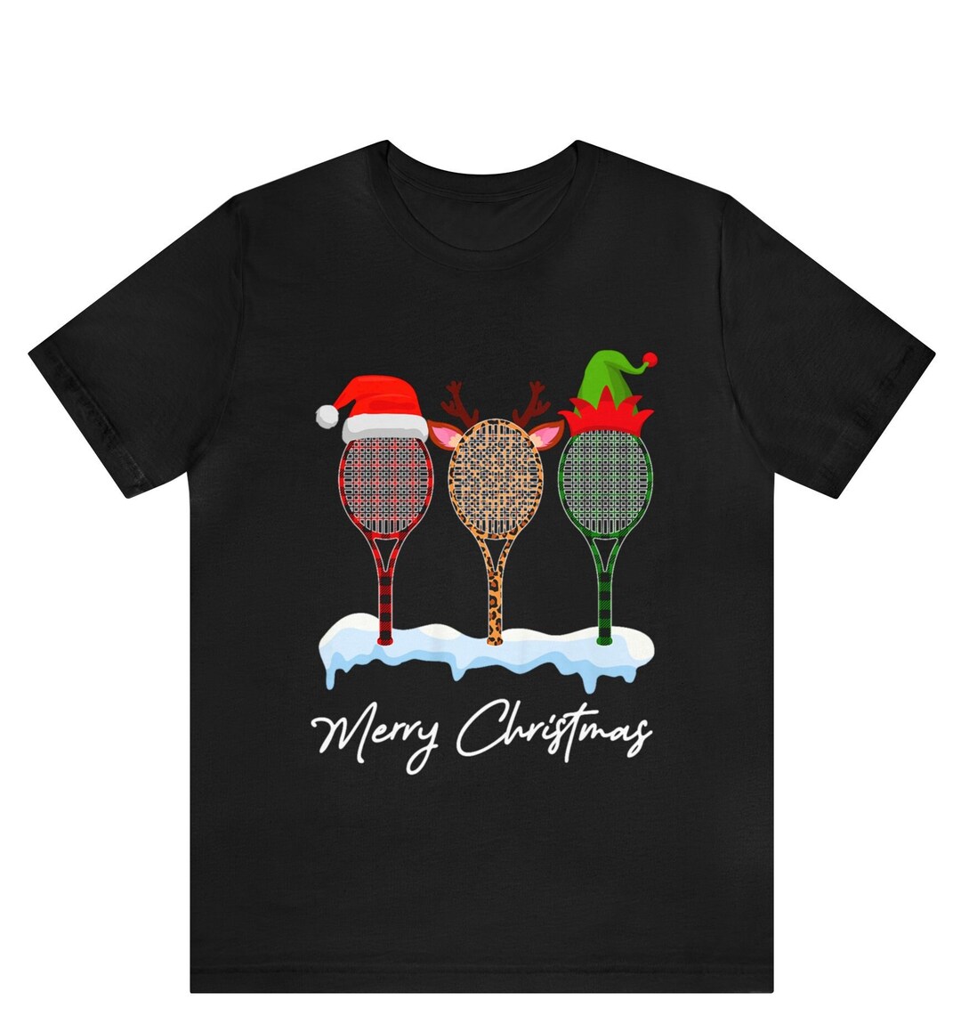 Tennis Racket Christmas Shirt, Christmas Gift, Tennis Merry Chistmas ...