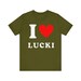 I Love Lucki, Funny T- Shirt, I Heart Lucki Shirt , I Love Lucki I ...
