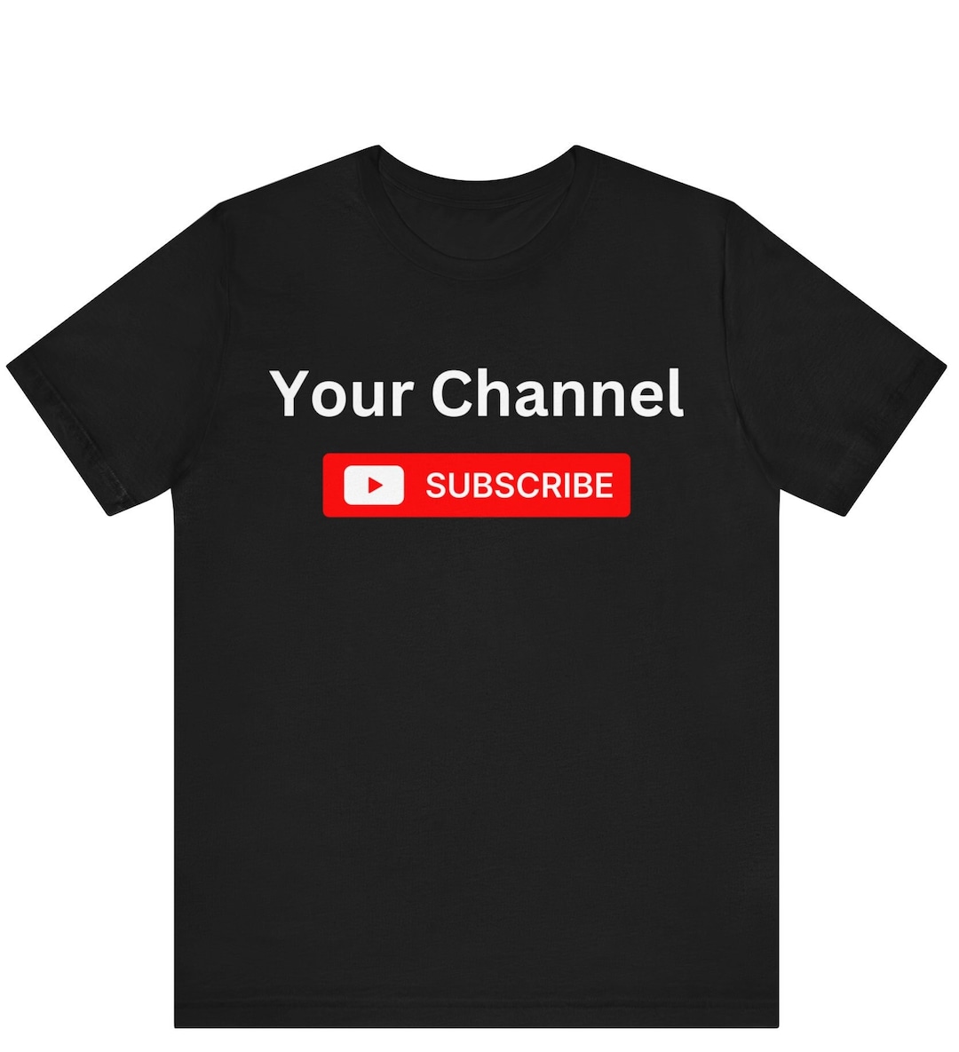 Youtube Channel Custom T-shirt , My Channel Shirt , Text You Tube ...