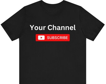 YOUTUBE Channel Custom T-shirt - Etsy