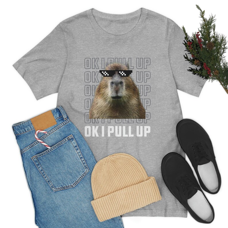 OK I Pull up Capybara Funny Meme T Shirt Ok I Pull up ,capybara ...