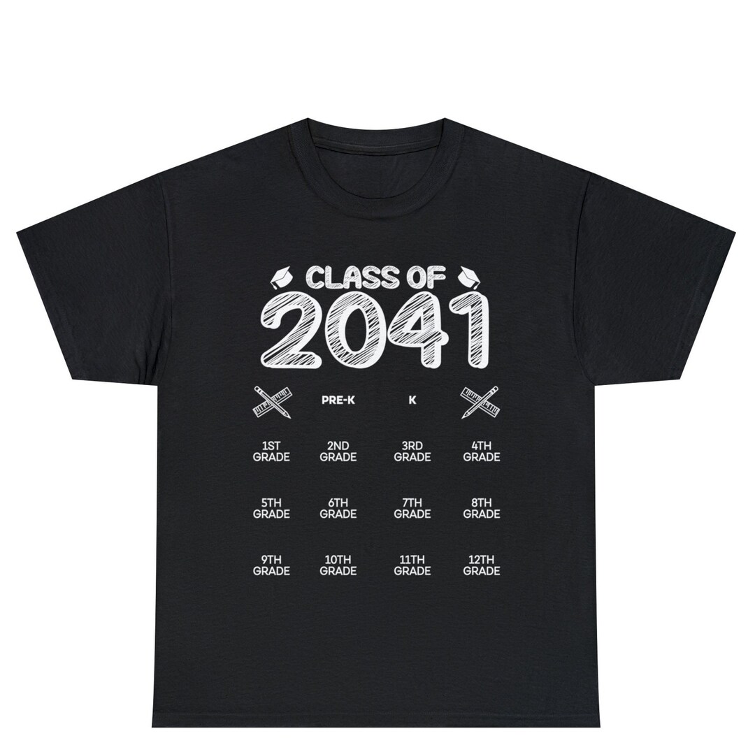 Class of 2041 Shirt, Grow With Me, Growing up Shirt, Graduation Gift ...