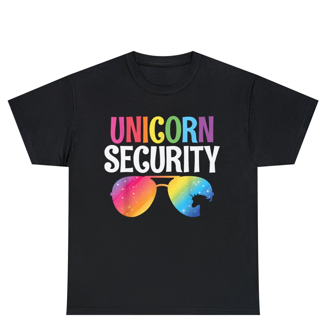 Unicorn Security Shirt, Unicorn Dad Shirt, Father of A Birthday Girl, Fathers Day Shirt, Dad ...