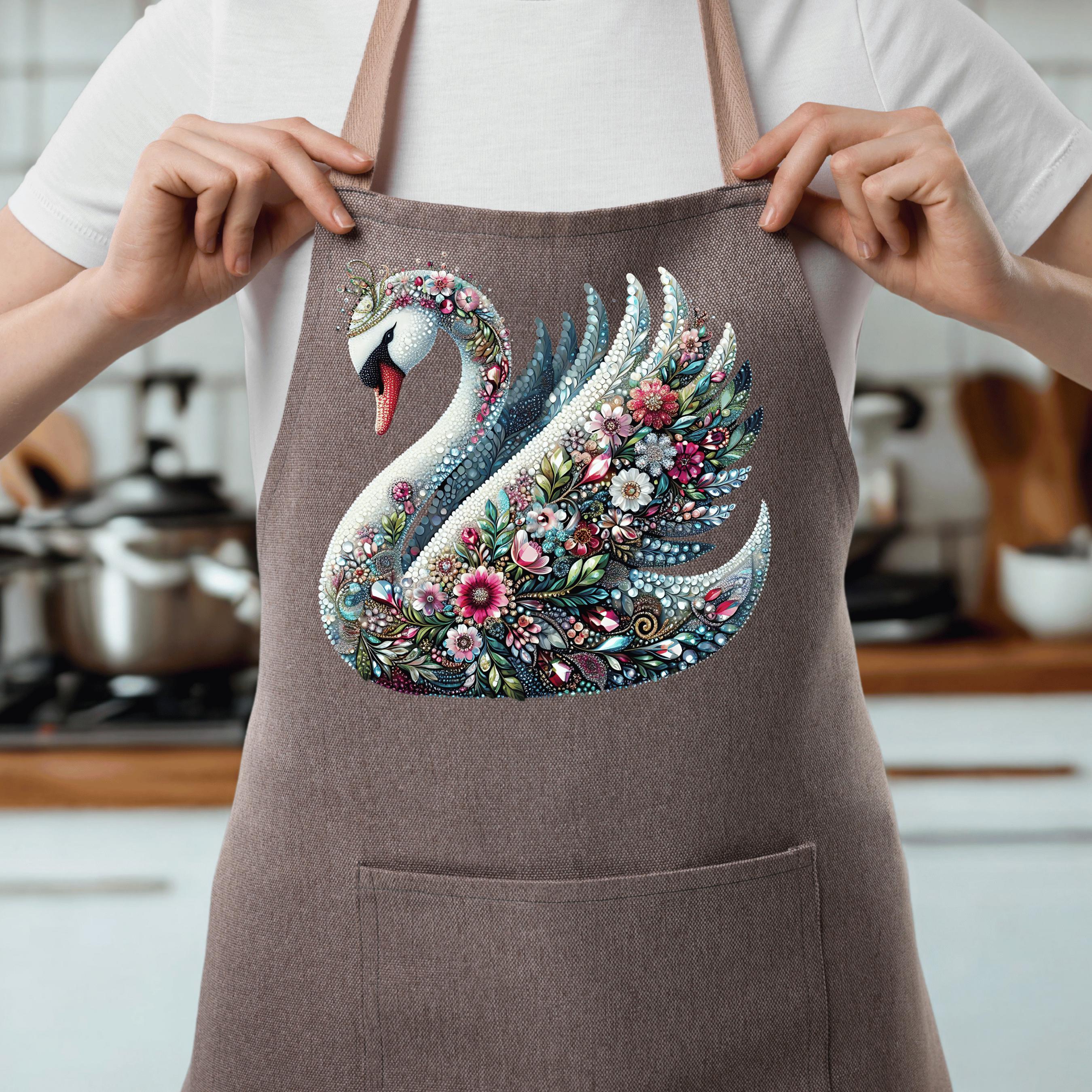Jeweled Swan PNG Clipart – Elegant Floral Swan Digital Download for ...