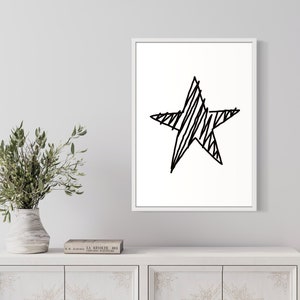 Star Poster Star Decorations Star Wall Art Instant - Etsy